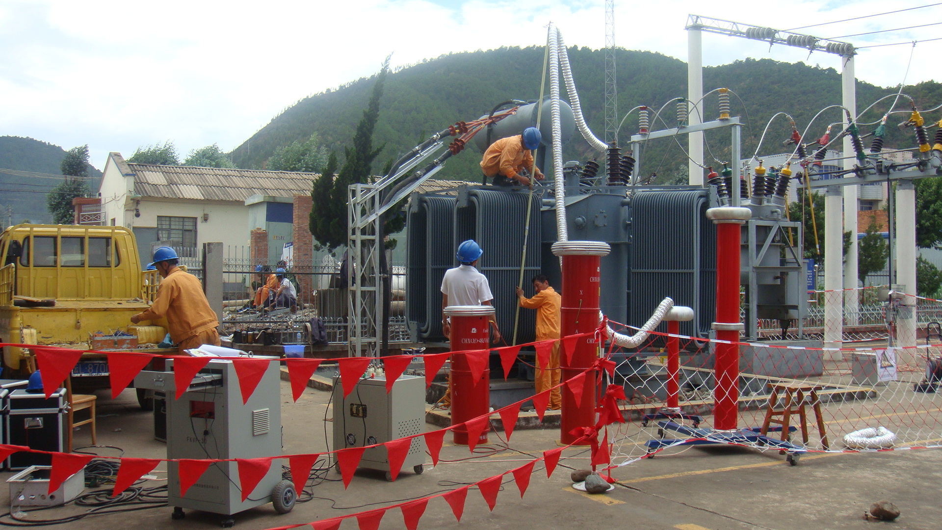 On Site AC Resonant Test System For 110KV Powe Substation Testing